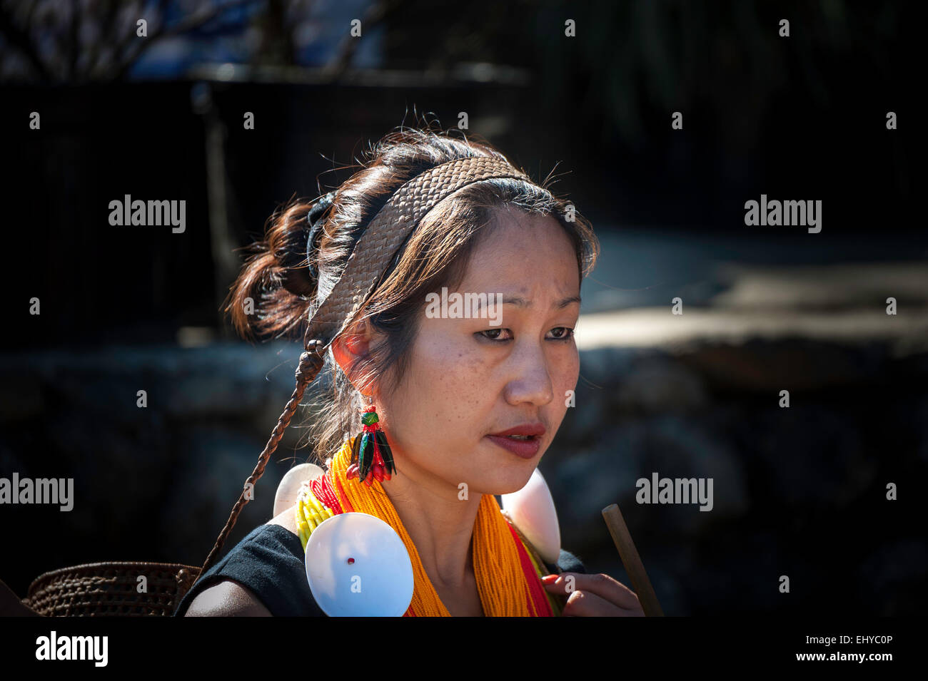 Angamis Naga Tribe lady Stock Photo - Alamy