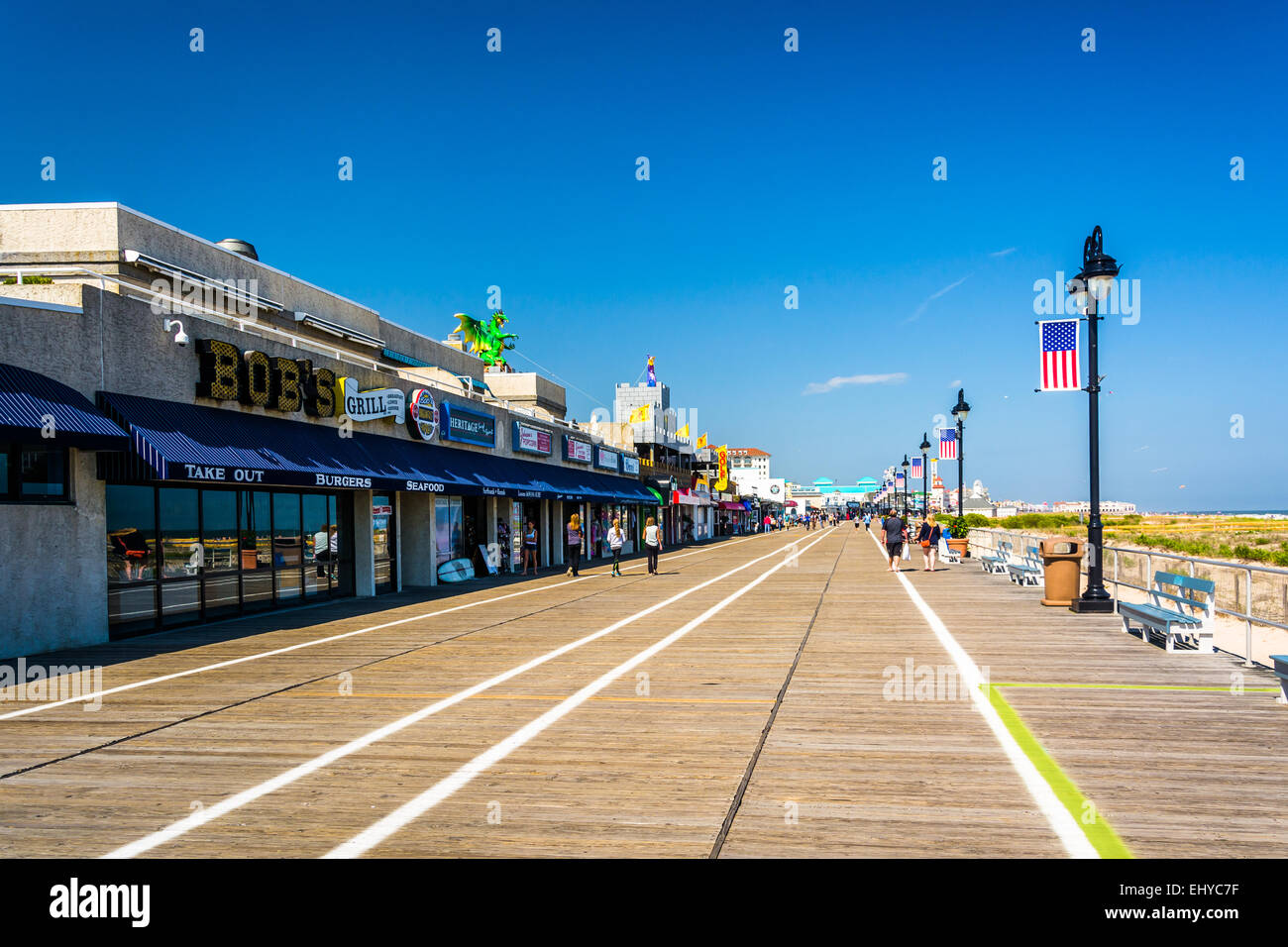 The boardwalk in Ocean City, New Jersey Stock Photo - Alamy