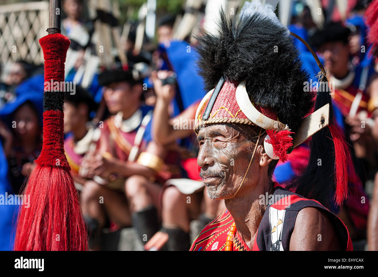 Konyak Headhunter, Naga Tribe Stock Photo - Alamy