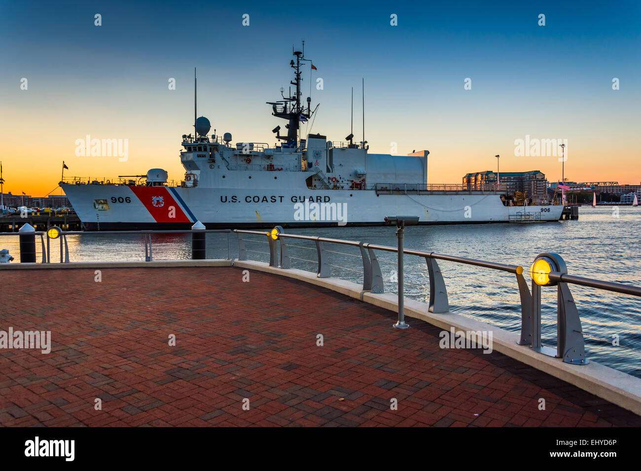 United States Coast Guard ship in the Boston Inner Harbor, in Boston ...