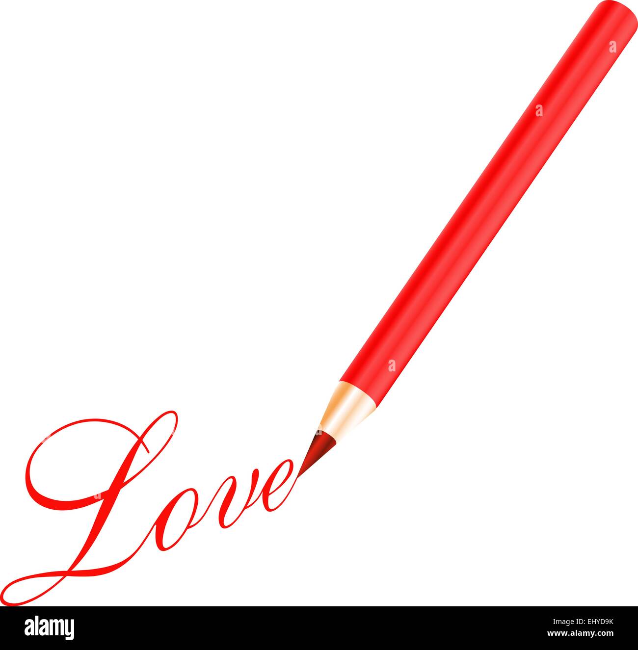 Love inscription on paper Stock Vector Images - Alamy