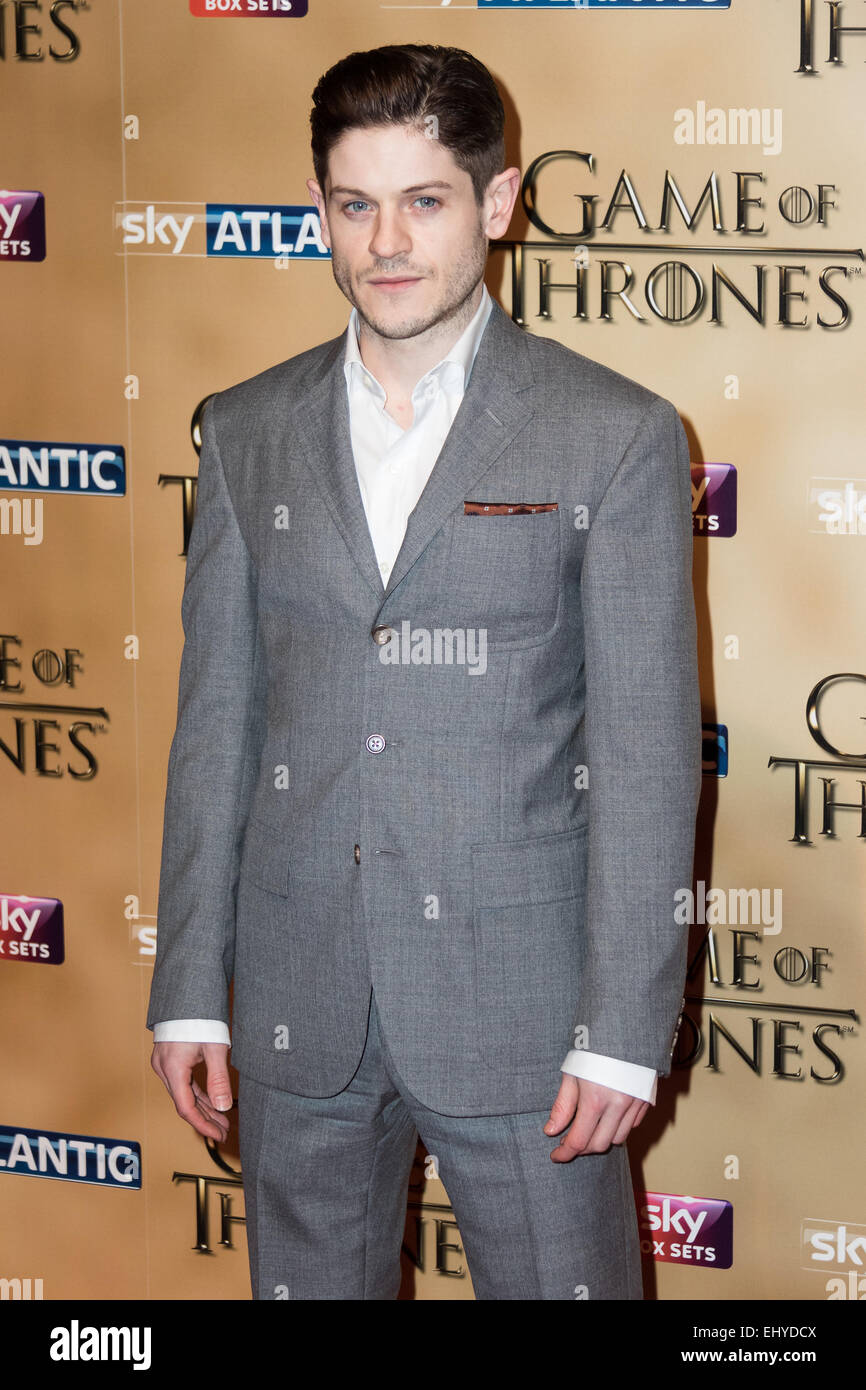 London, UK. 18th March 2015. Iwan Rheon attends the world premiere of ...