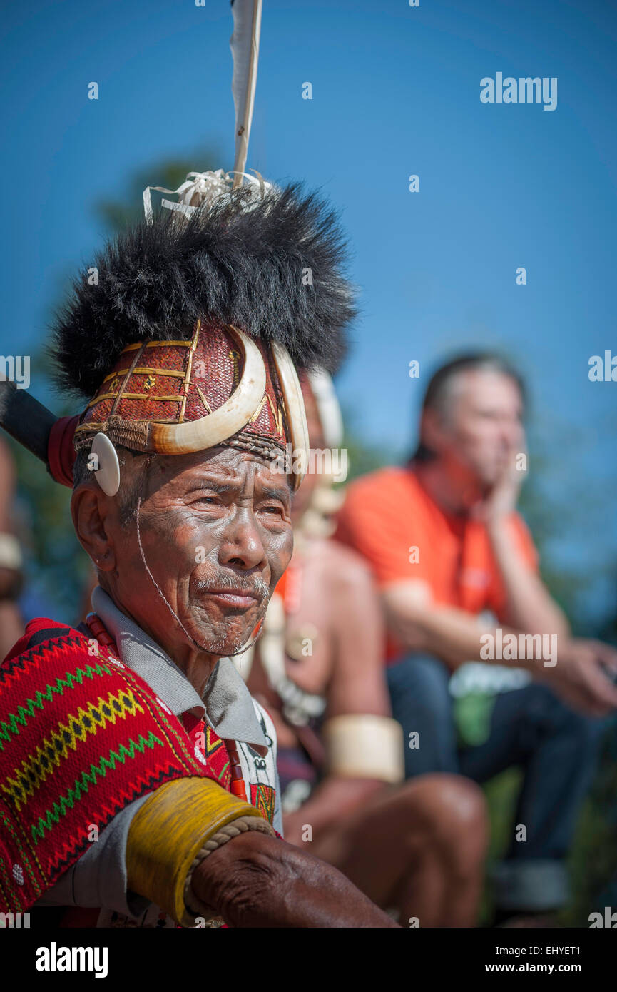 Konyak headhunter, Naga tribe Stock Photo - Alamy
