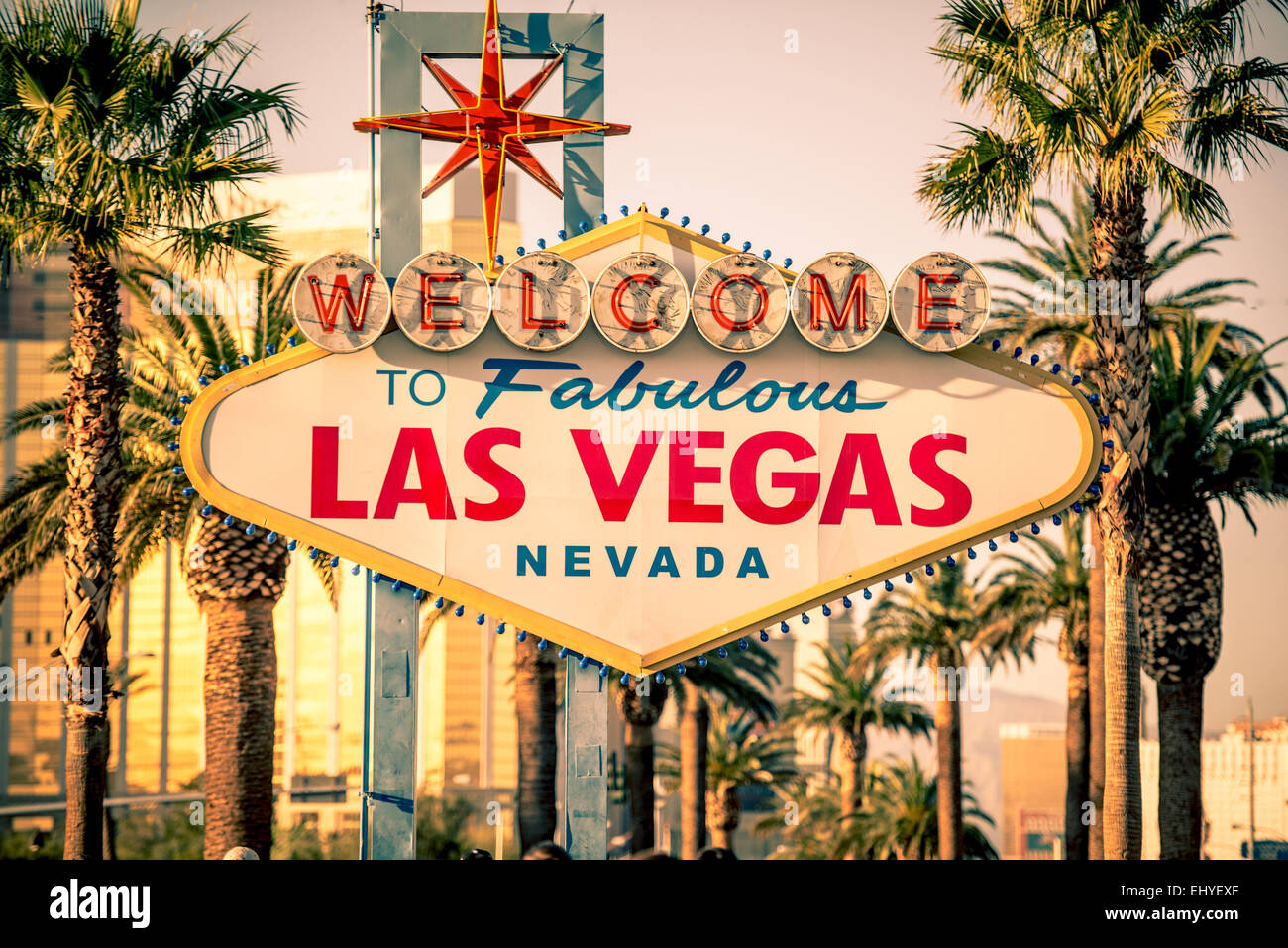 Las Vegas Welcomes You. Vegas Strip Sign. Famous Nevada Landmark ...