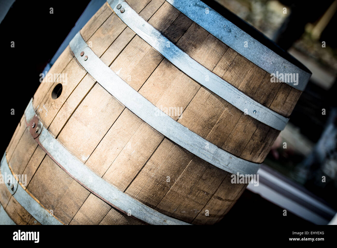 Old Wooden Barrel Closeup. Wine Barrel Stock Photo - Alamy