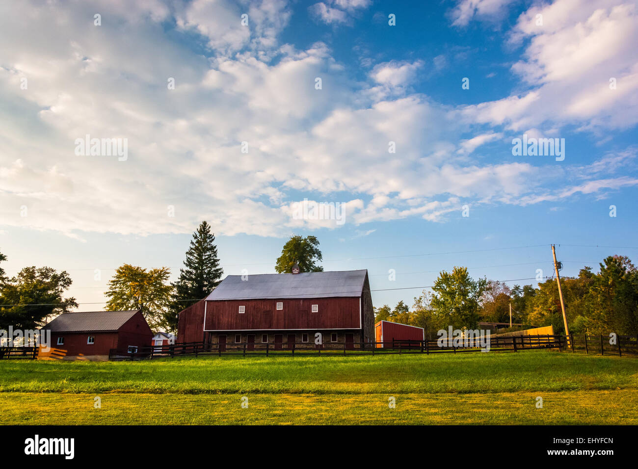 Barn on a farm in rural Adams County, Pennsylvania Stock Photo - Alamy