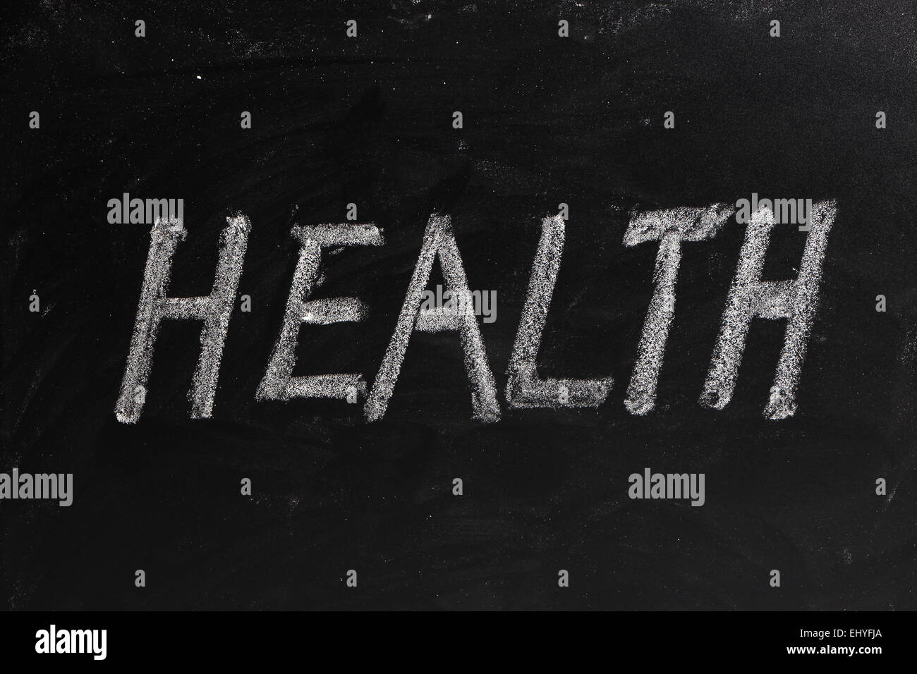 Single word health is written on blackboard Stock Photo - Alamy