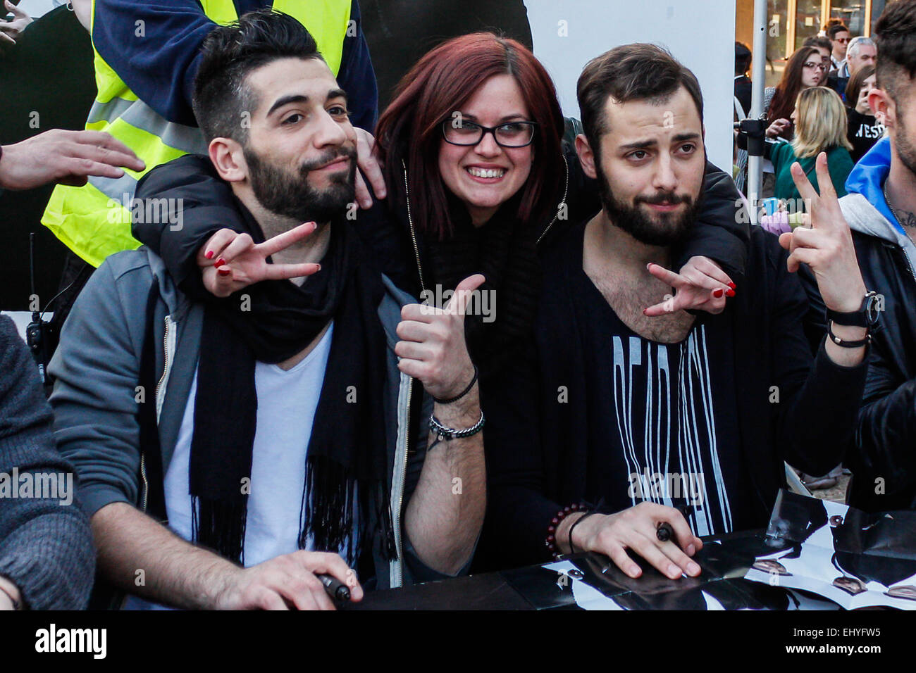 Turin, Italy. 18th Mar, 2015. Huge crowds for Dear Jack who signed ...