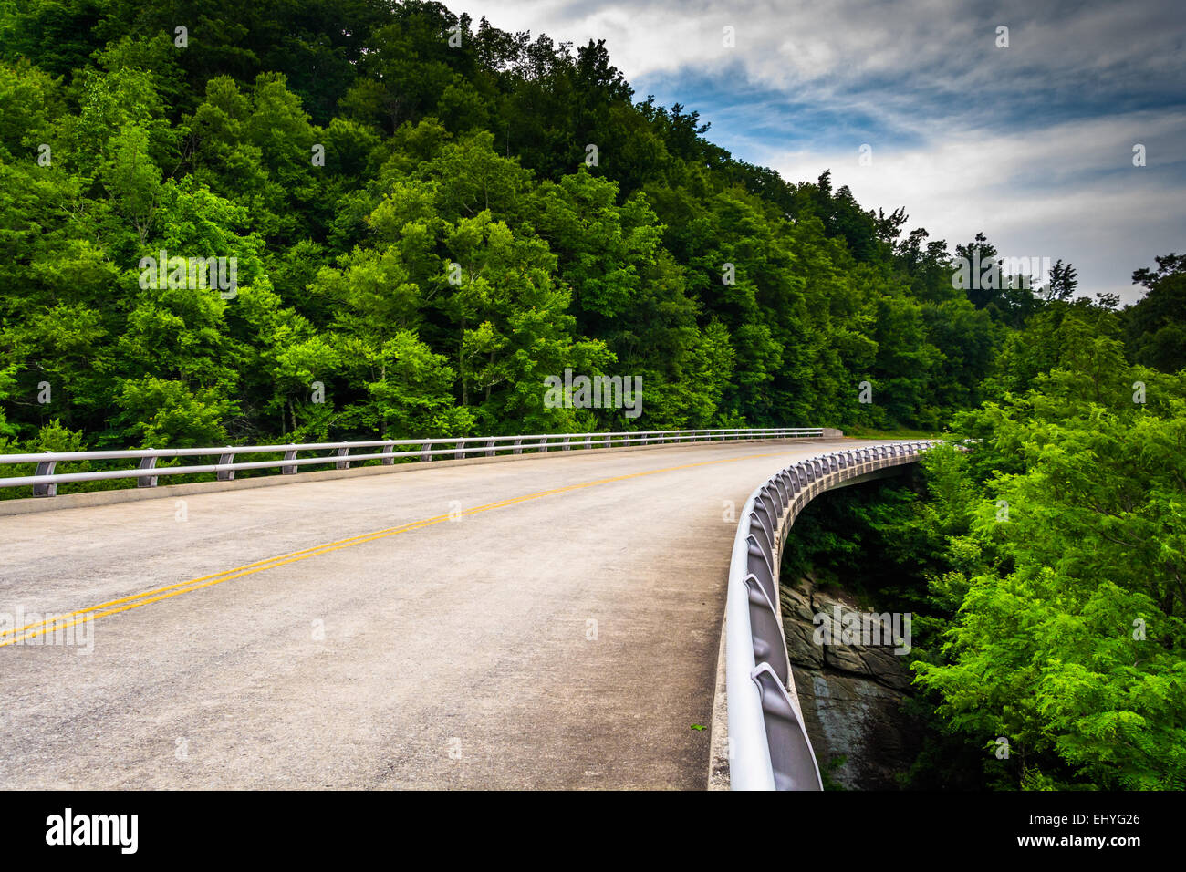 Bridge on the Blue Ridge Parkway in North Carolina Stock Photo - Alamy