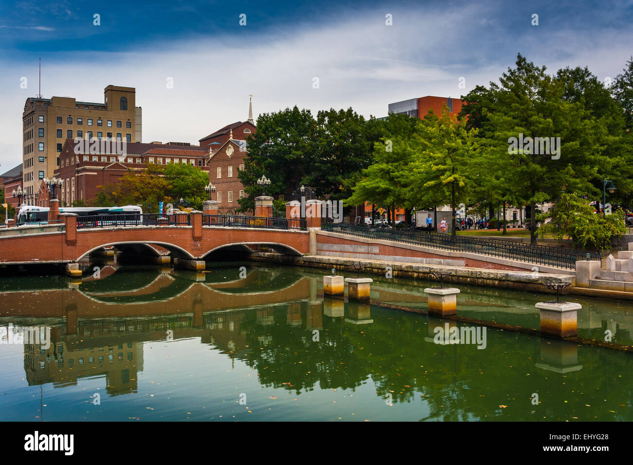 Bridge over the Providence River in Providence, Rhode Island Stock ...