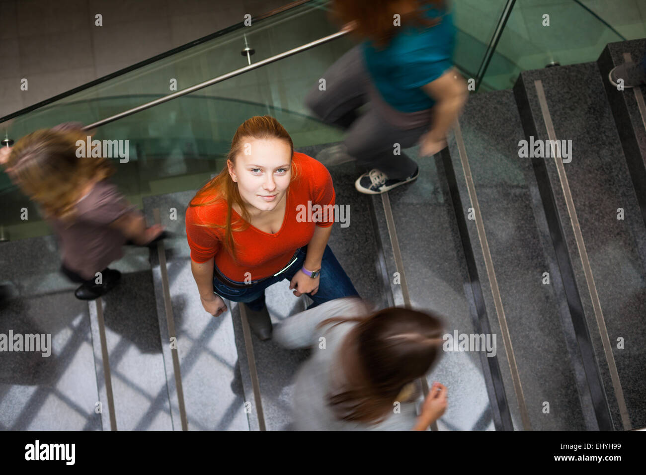 Students rush hi-res stock photography and images - Alamy