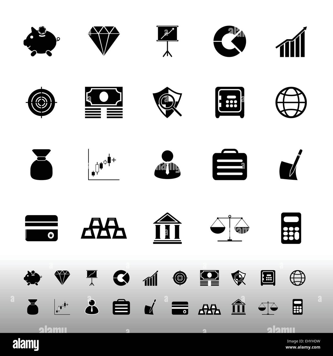 Finance icons on white background, stock vector Stock Vector Image ...