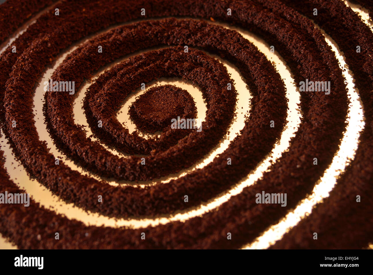 spiral ground coffee Stock Photo - Alamy