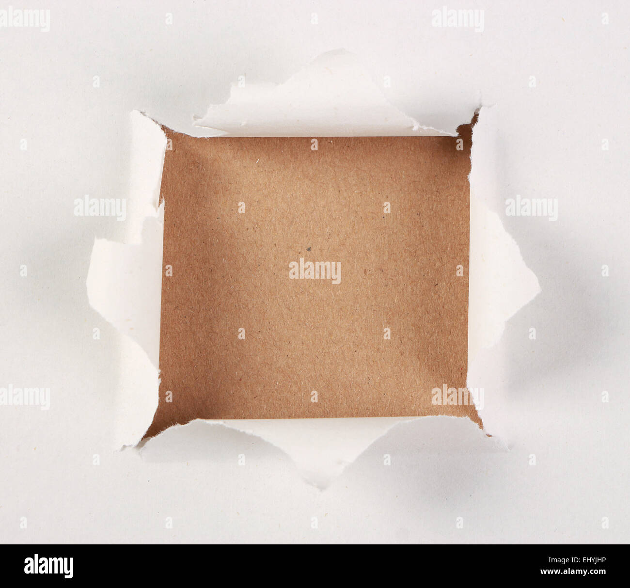 Note paper background under white tear paper Stock Photo - Alamy
