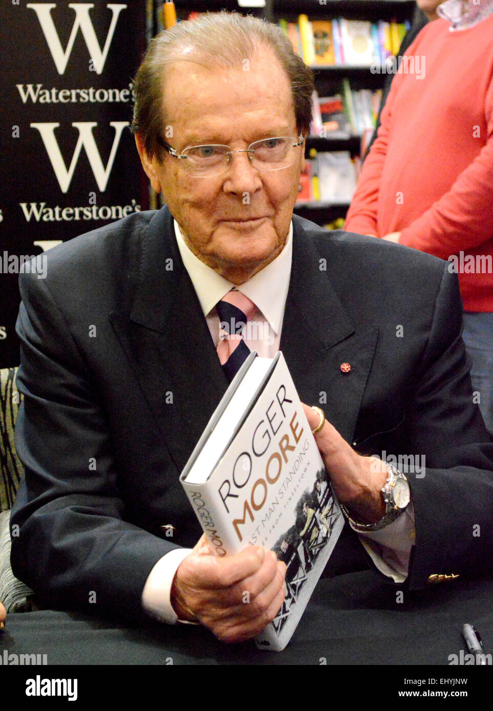 Sir Roger Moore signs copies of his new book 'Last Man Standing: Tales ...