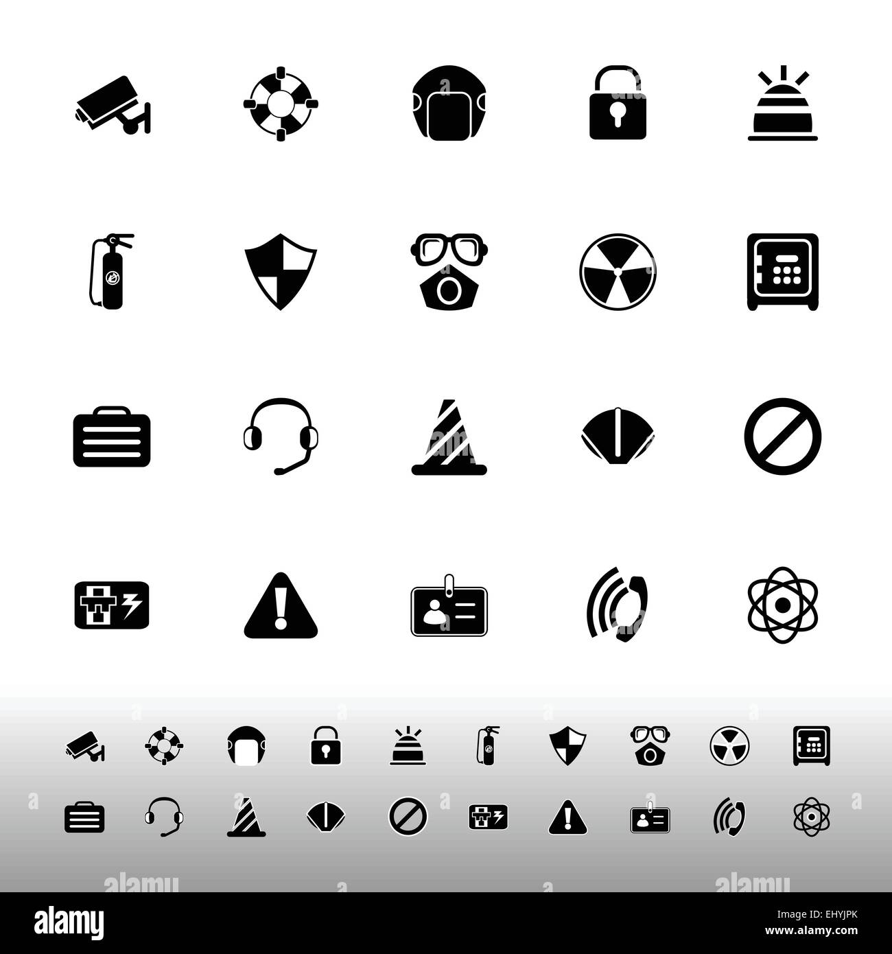 Safety icons on white background, stock vector Stock Vector Image & Art ...