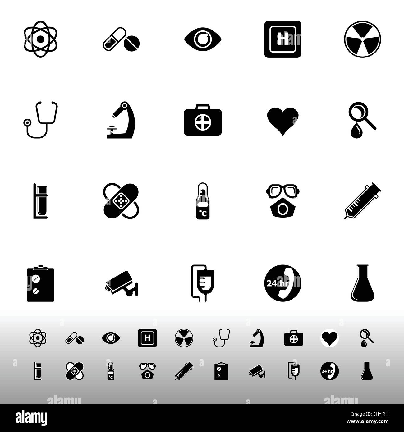General hospital icons on white background, stock vector Stock Vector ...