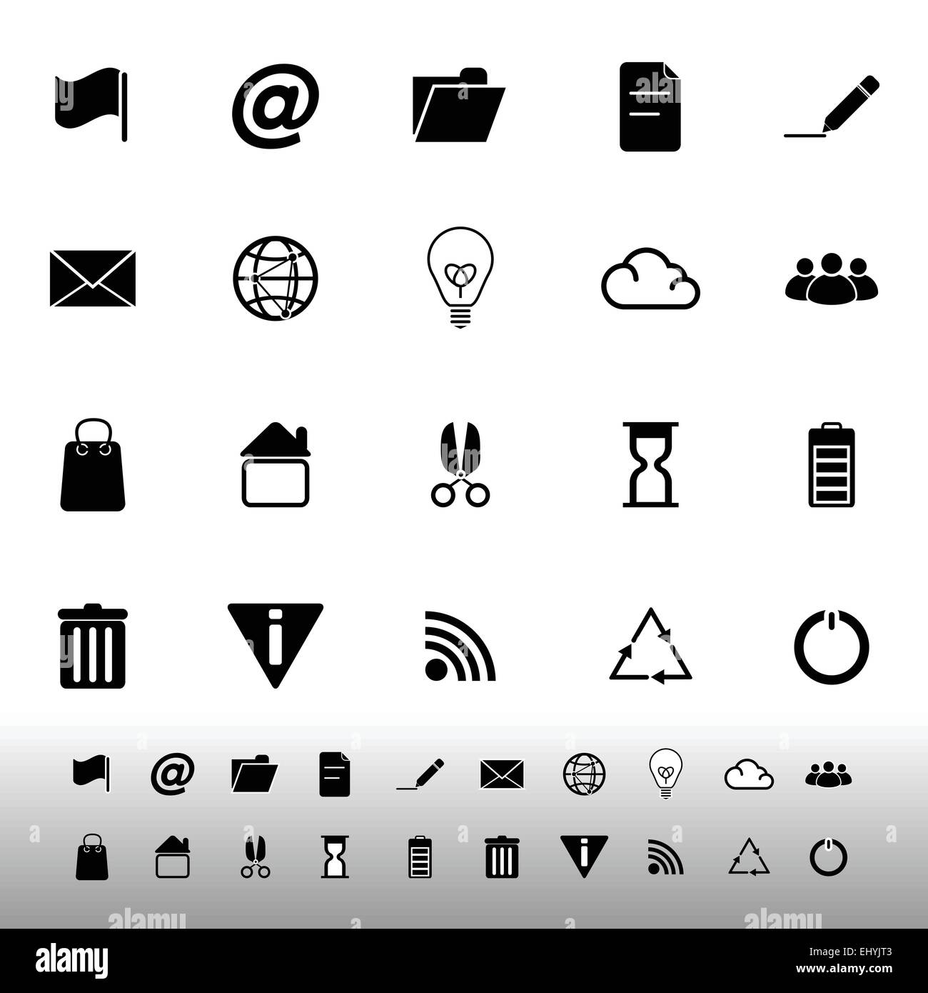 Web and internet icons on white background, stock vector Stock Vector ...