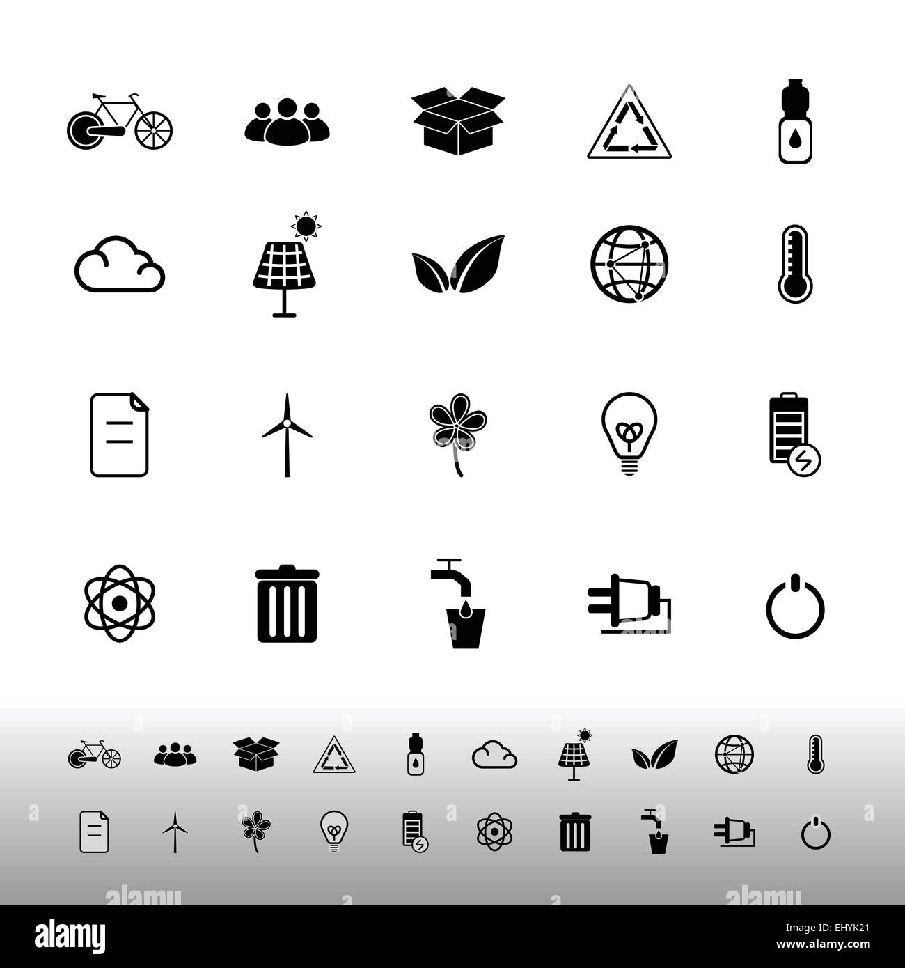 Ecology icons on white background, stock vector Stock Vector Image ...