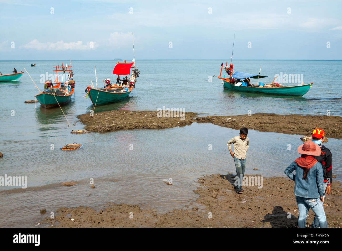 Crab Market in Kep, Cambodia. Traditional occupation for make a living ...