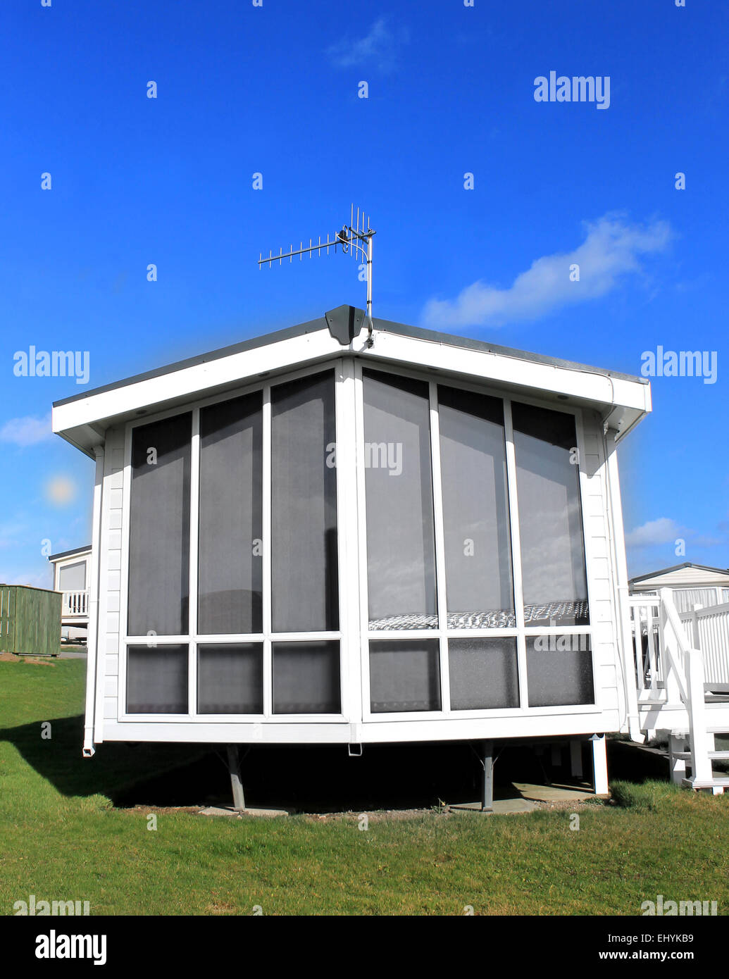 Caravan exterior, low angle view Stock Photo - Alamy