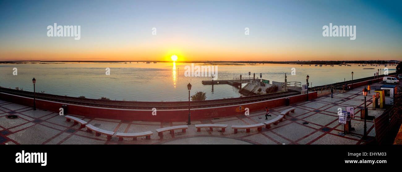 Beautiful sunset at Faro city Stock Photo - Alamy