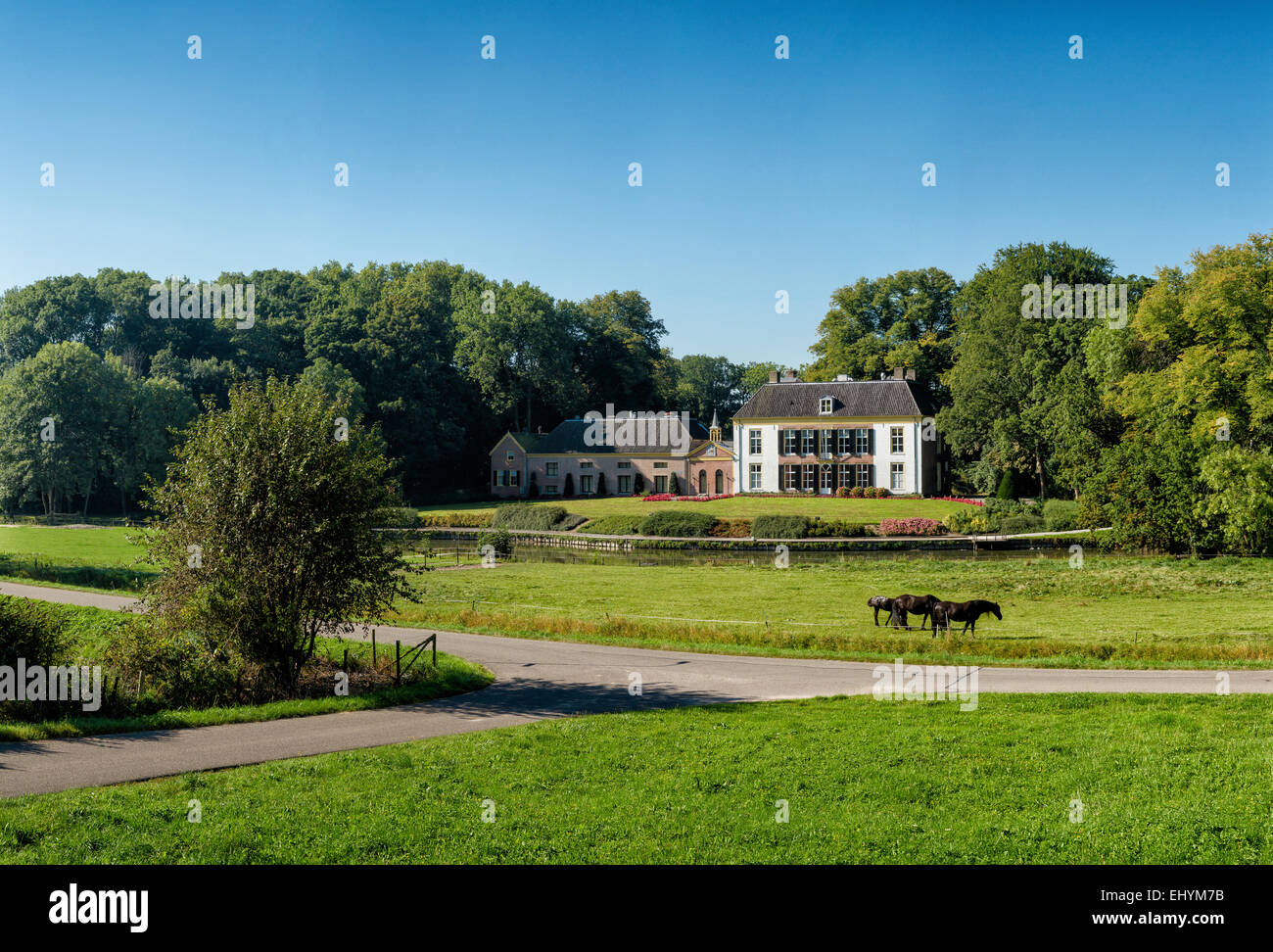 Netherlands, Holland, Europe, Brakel, Brakel, estate, castle, field ...