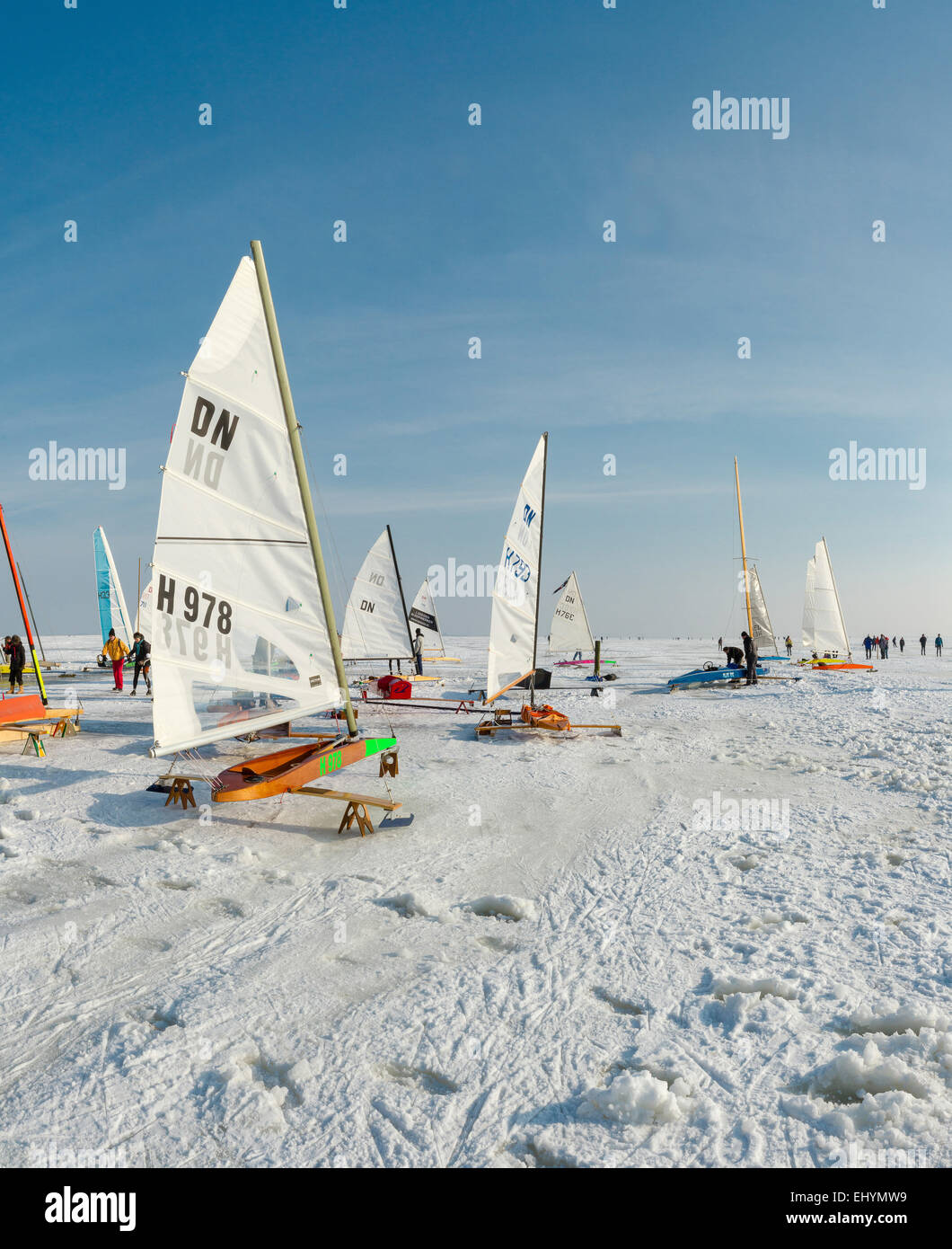 Monnickendam netherlands ice sailing hi-res stock photography and ...