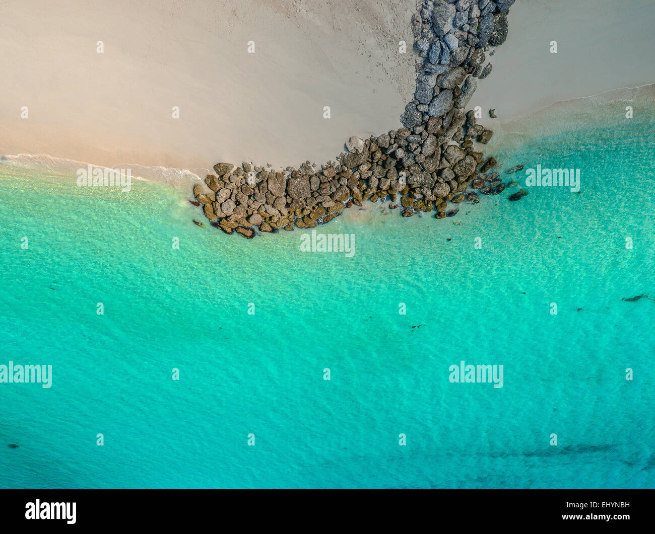 Overhead view of beach, The Bahamas Stock Photo - Alamy