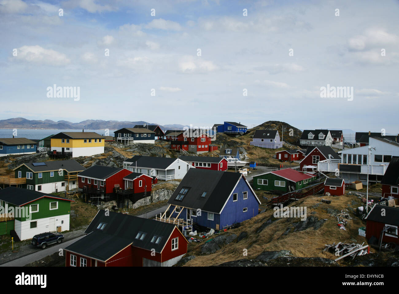Colorful buildings in Nuuk, Greenland Stock Photo - Alamy