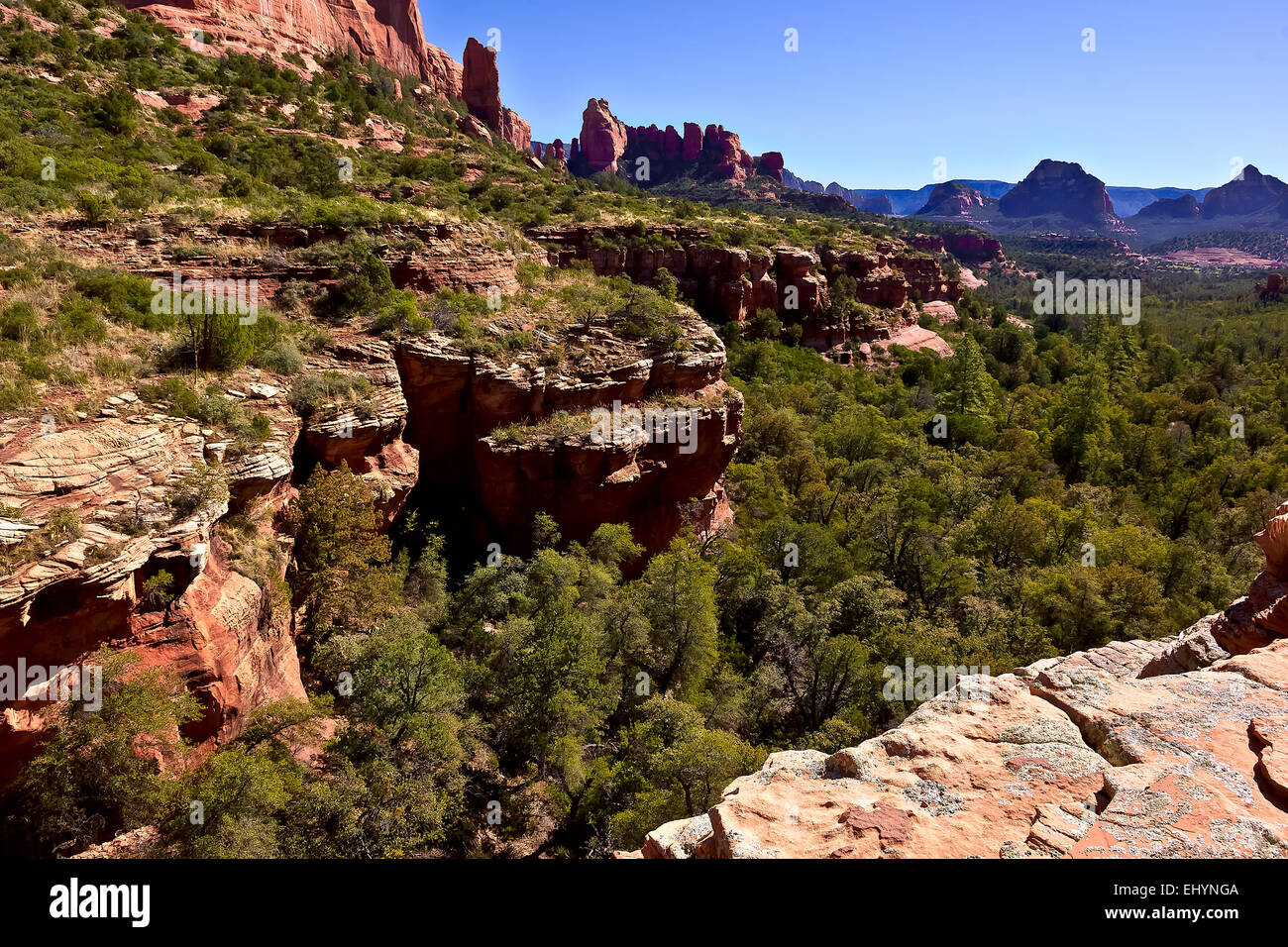 The Cliffs of Long Canyon, Sedona, Arizona, United States Stock Photo ...