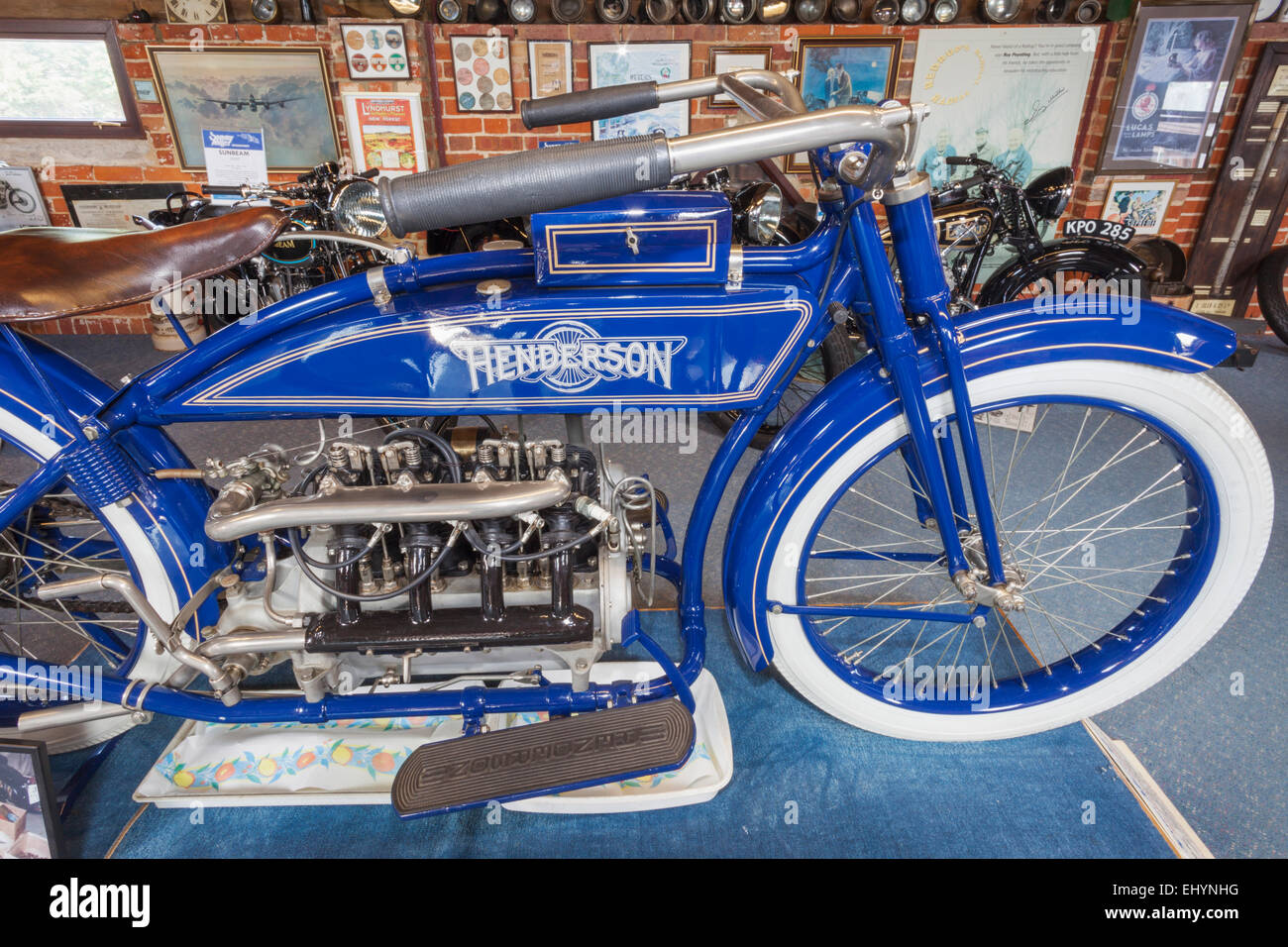 England, Hampshire, New Milton, Miller, Motorbike Museum Stock Photo ...