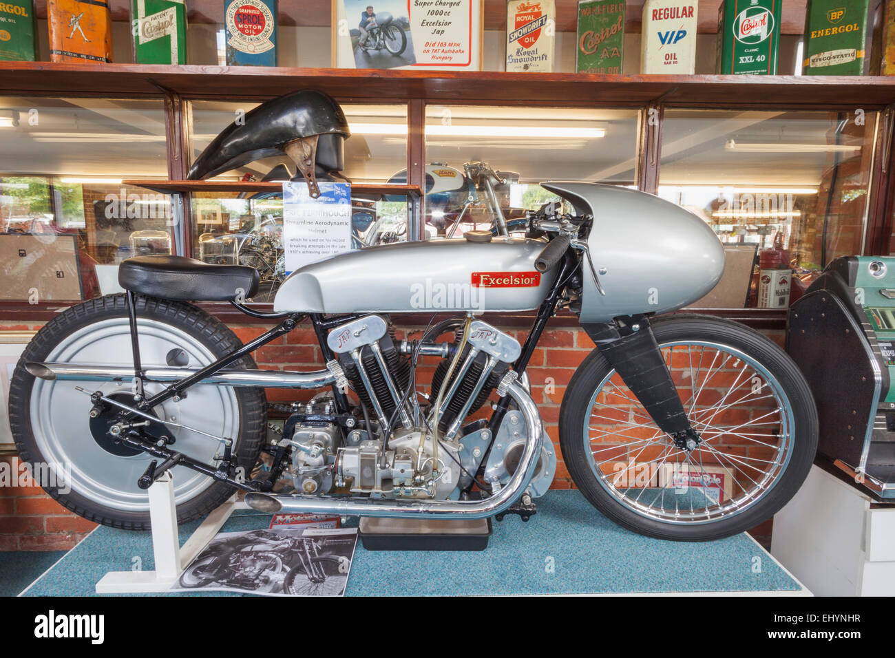 England, Hampshire, New Milton, Miller, Motorbike Museum Stock Photo ...