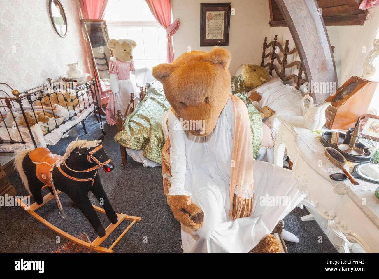 England, Dorset, Dorchester, Teddy Bear Museum, Display of Teddy Bears ...