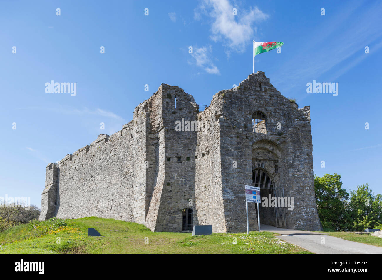 Wales, Glamorgan, Gower Peninsula, Mumbles, Oystermouth Castle Stock ...
