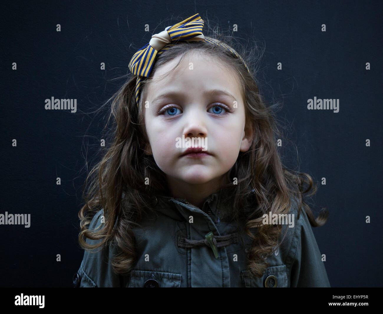 Portrait of a girl with piercing blue eyes Stock Photo - Alamy