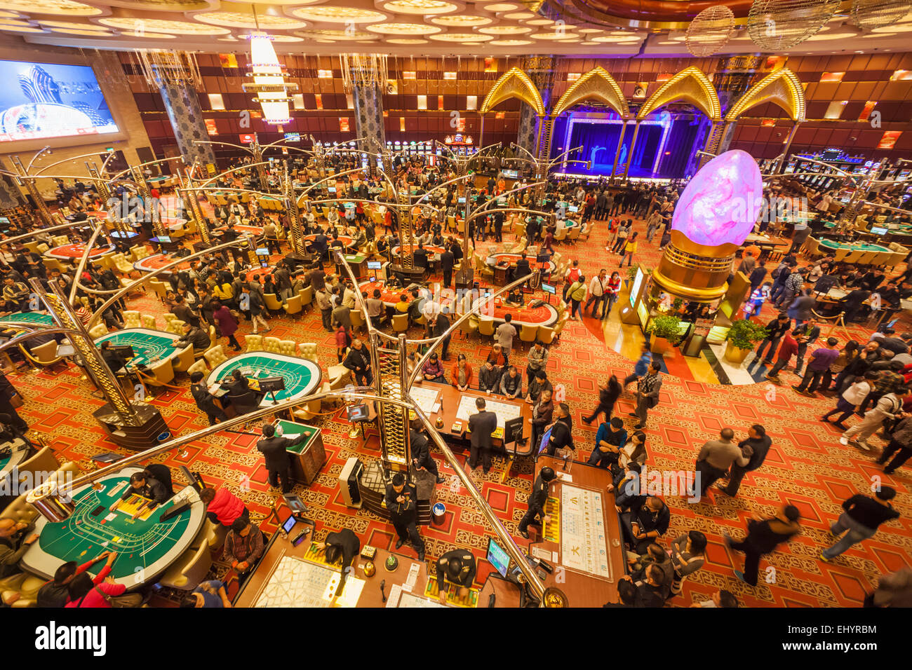 China, Macau, Hotel Grand Lisboa, Casino Gaming Floor Stock Photo - Alamy