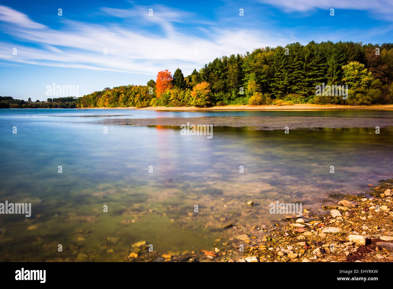 Long exposure taken at Lake Marburg, in Codorus State Park ...