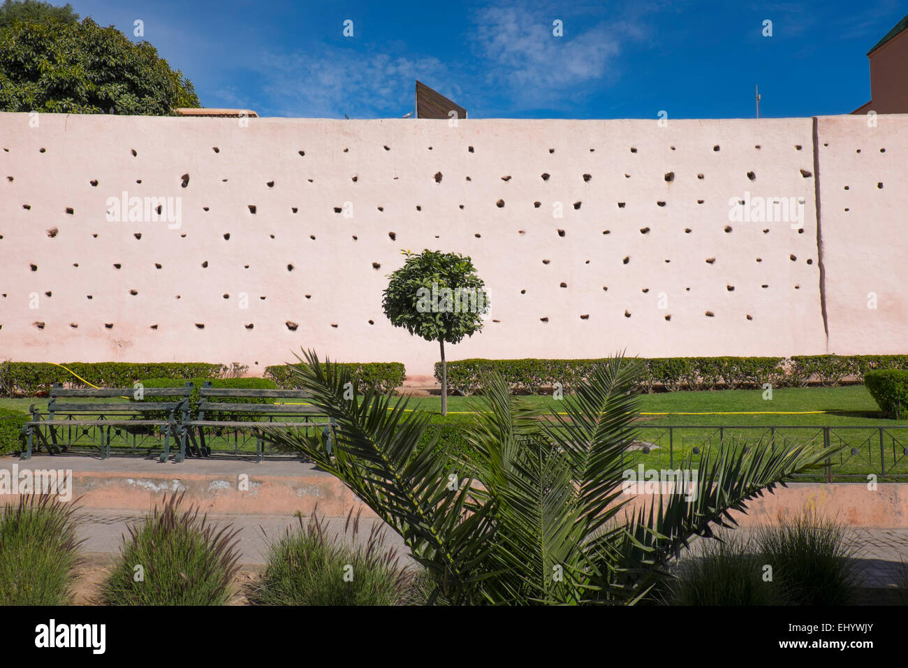 Old city wall, Medina, old town, Marrakesh, Marrakech, Morocco, North ...