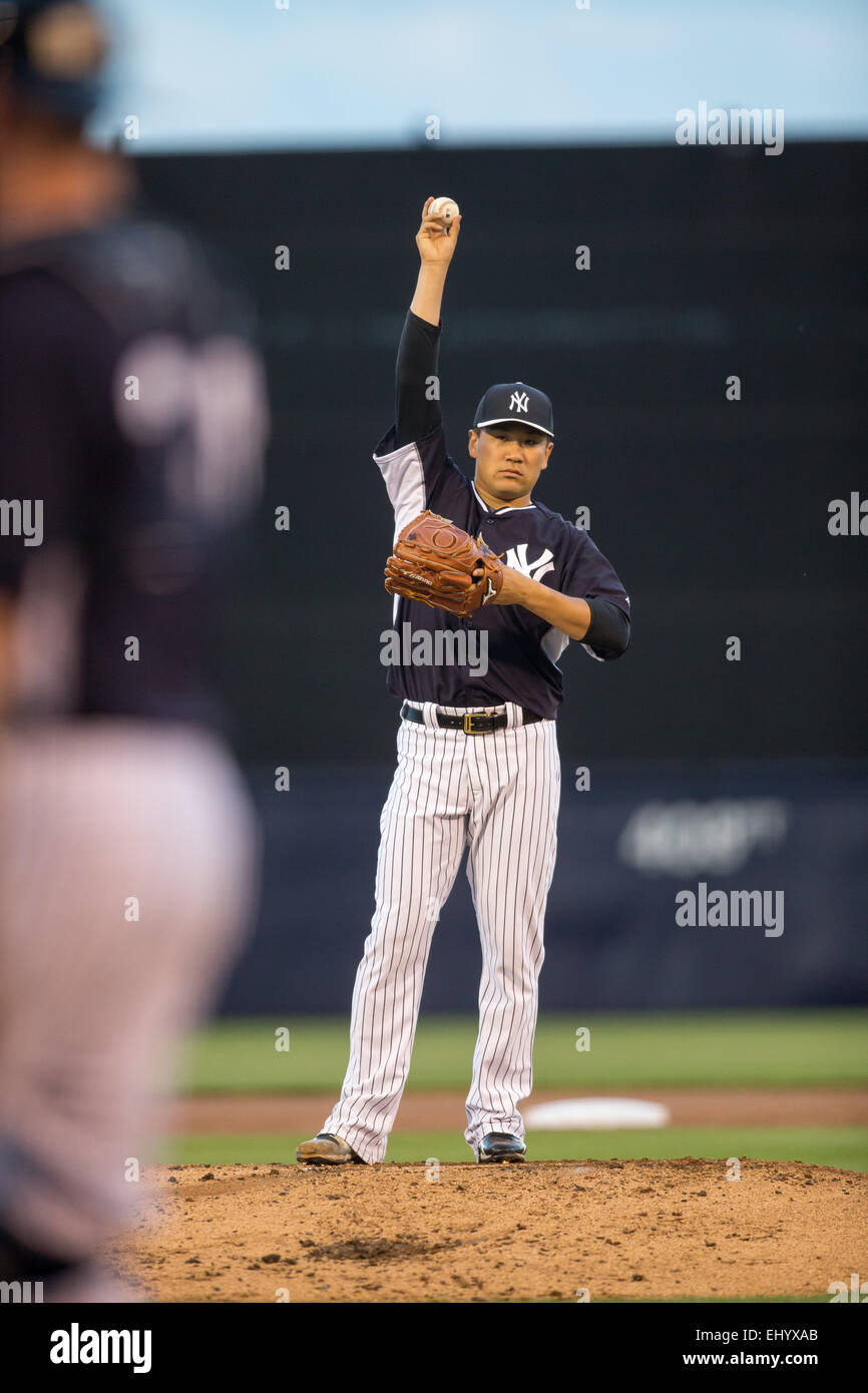 Tampa, Florida, USA. 12th Mar, 2015. Masahiro Tanaka (Yankees) MLB ...