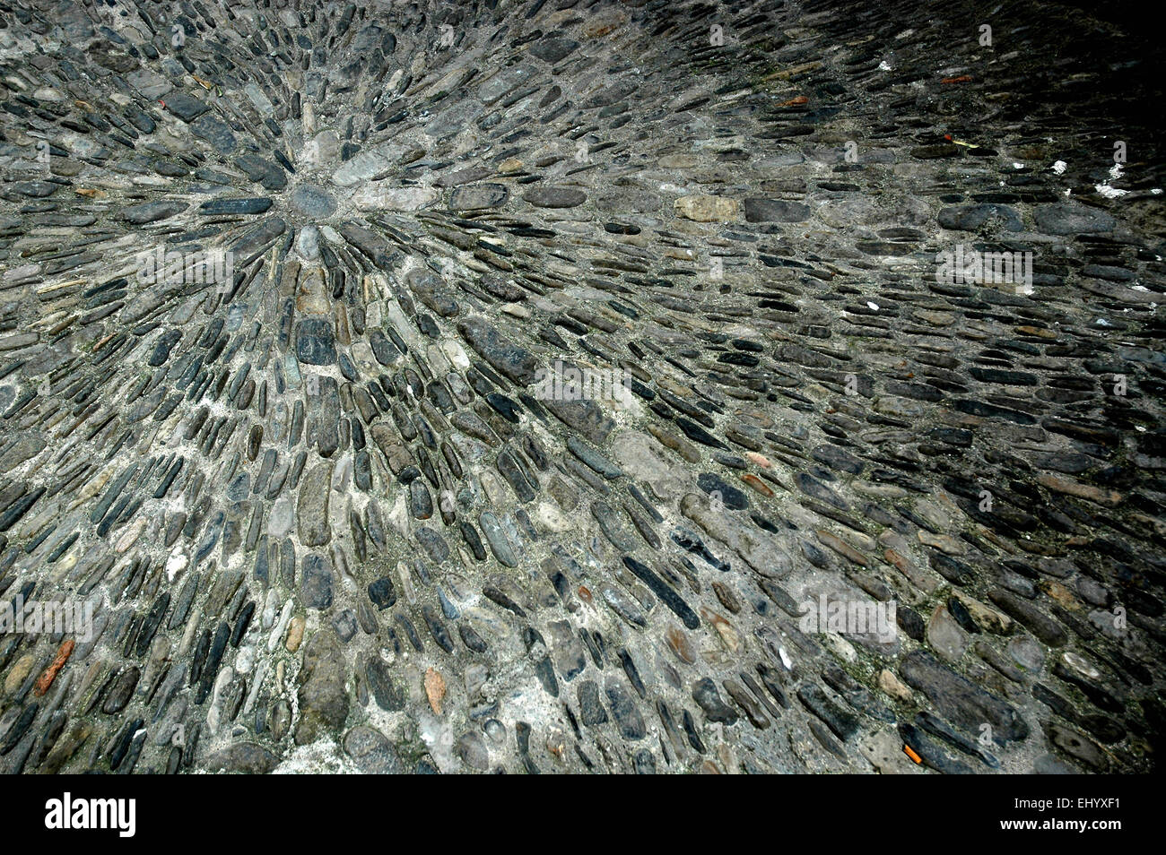 France, Europe, Provence, village square, stones, paving, natural ...