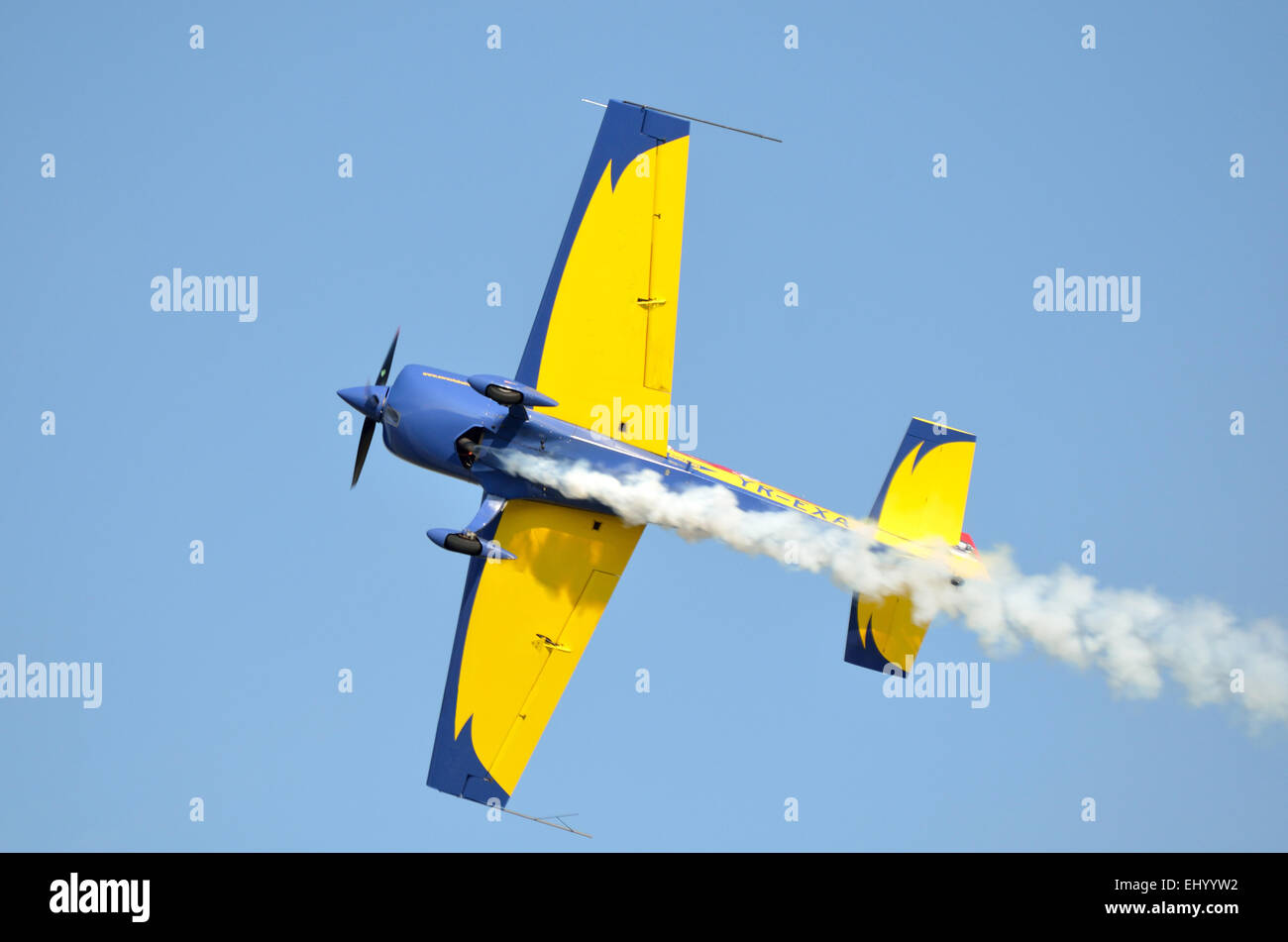 Extra 300S aerobatics sport airplane in evolution at airshow Stock ...