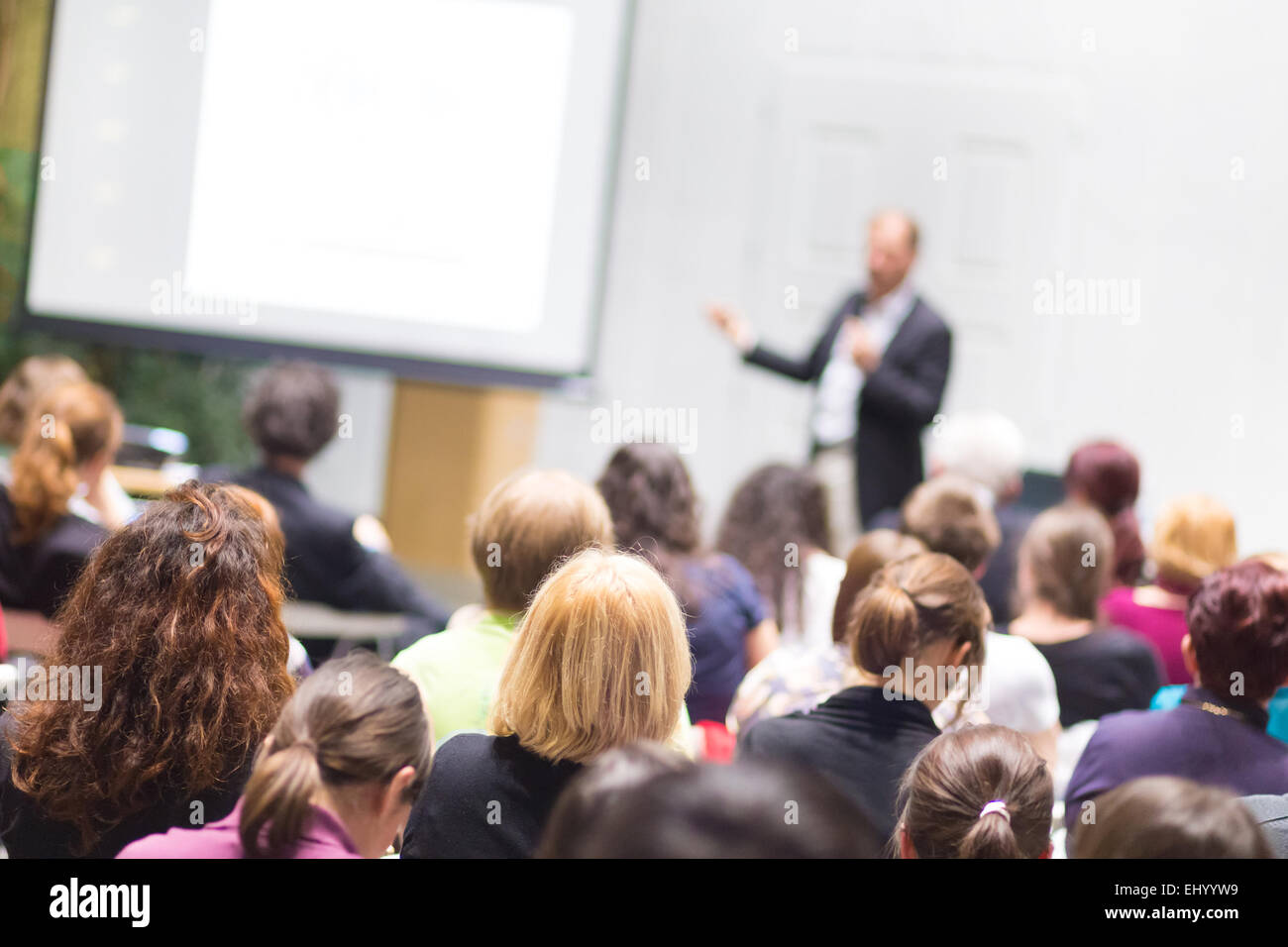 Audience in the lecture hall Stock Photo - Alamy