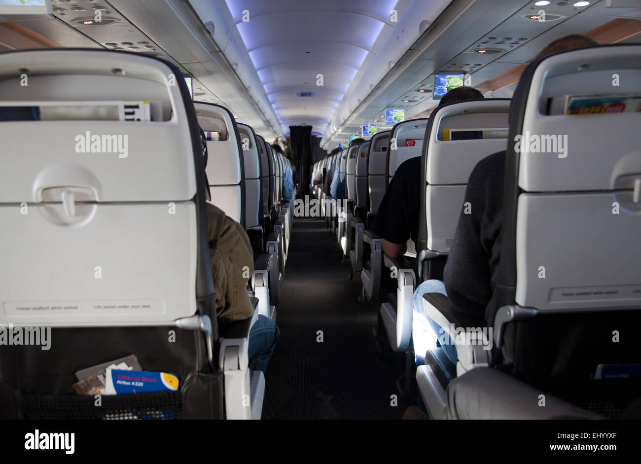 British airways plane interior hi-res stock photography and images - Alamy