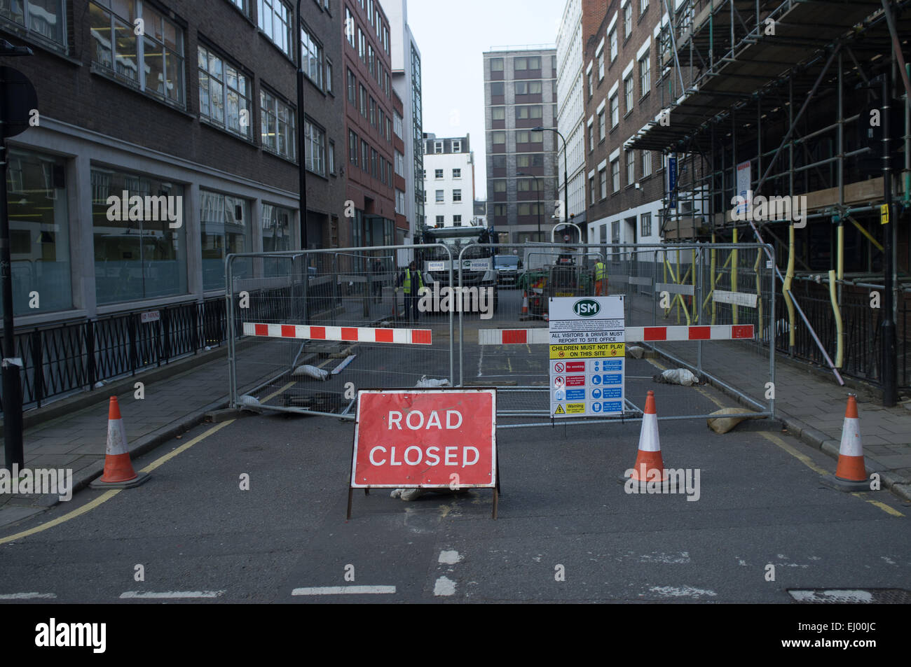 A closed road in London Stock Photo - Alamy