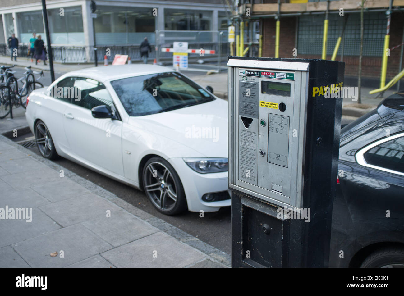 A car park at a parking meter in London Stock Photo - Alamy