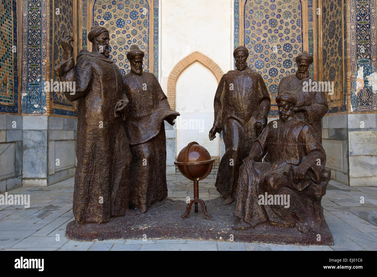 Asia, Uzbekistan, Central Asia, silk road, outside, Ulugh Beg, statue ...