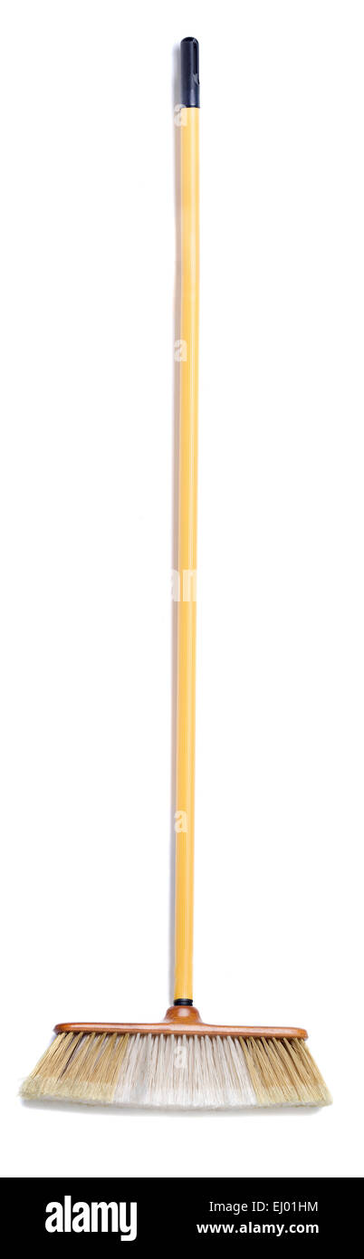 Isolated household broom on a white background Stock Photo - Alamy