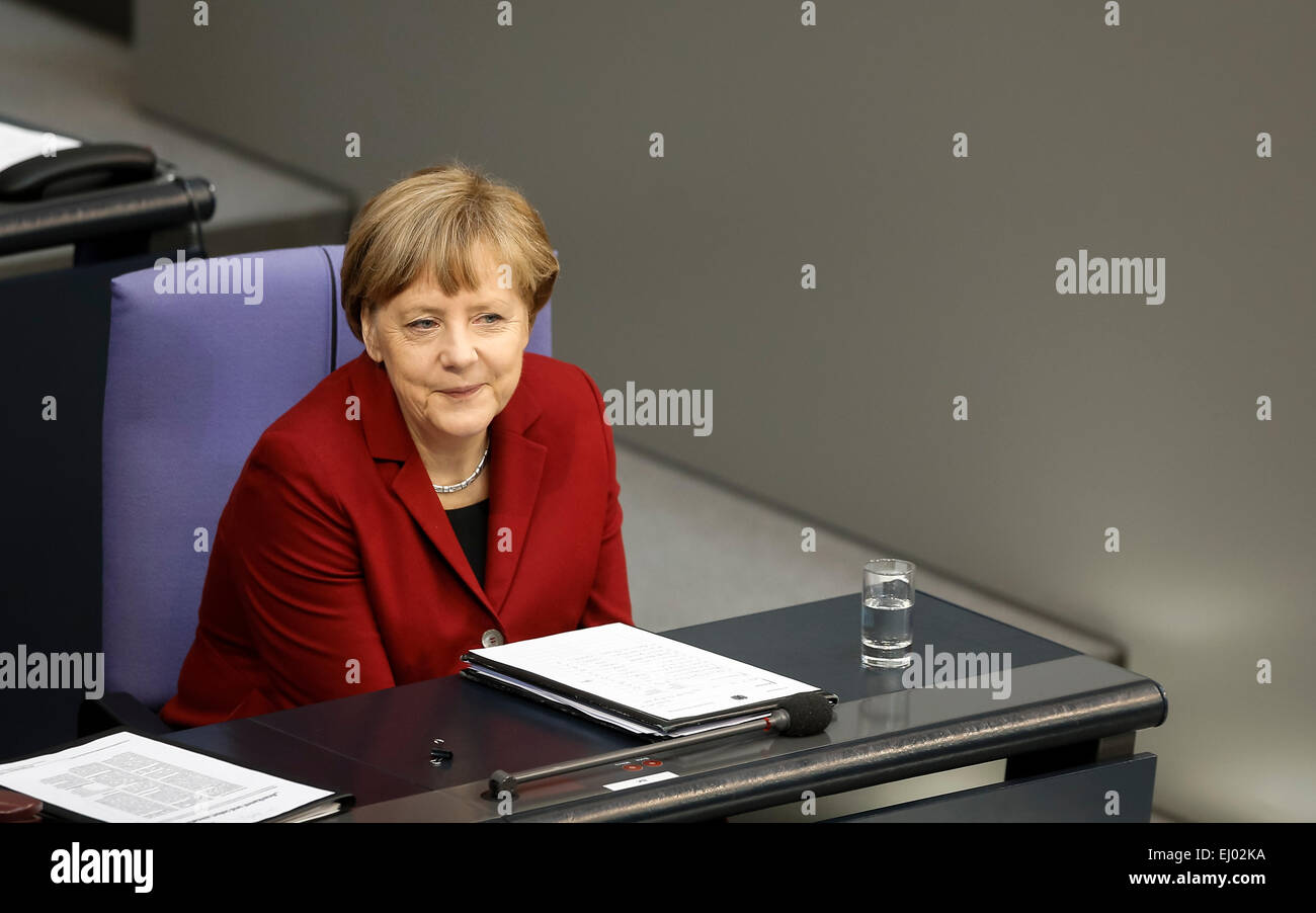 Berlin, Germany. 19th Mar, 2015. Bevor the European concil in Brussels ...