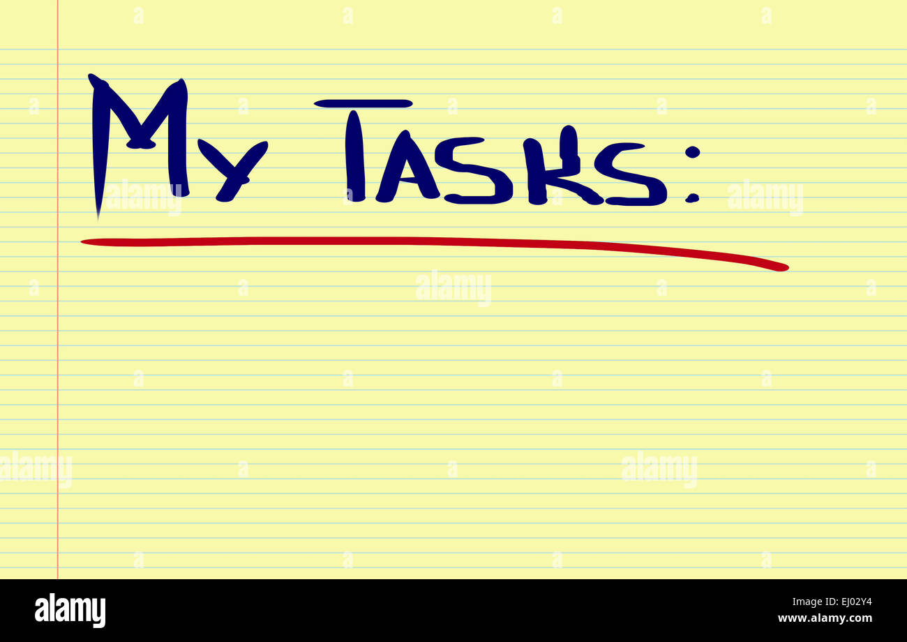 My Tasks Concept Stock Photo - Alamy